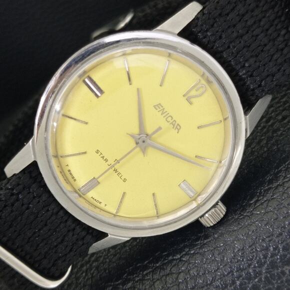 Enicar | Accessories | Vintage 984 Enicar Automatic Mens Silver Watch ...